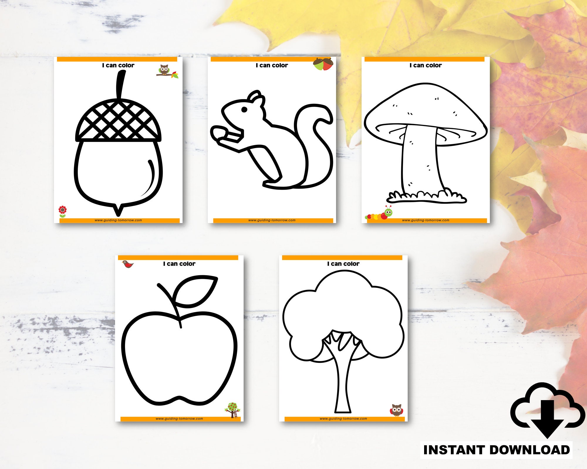 Fall Autumn Toddler Busy Book Printable, Busy Binder Learning Folder ...