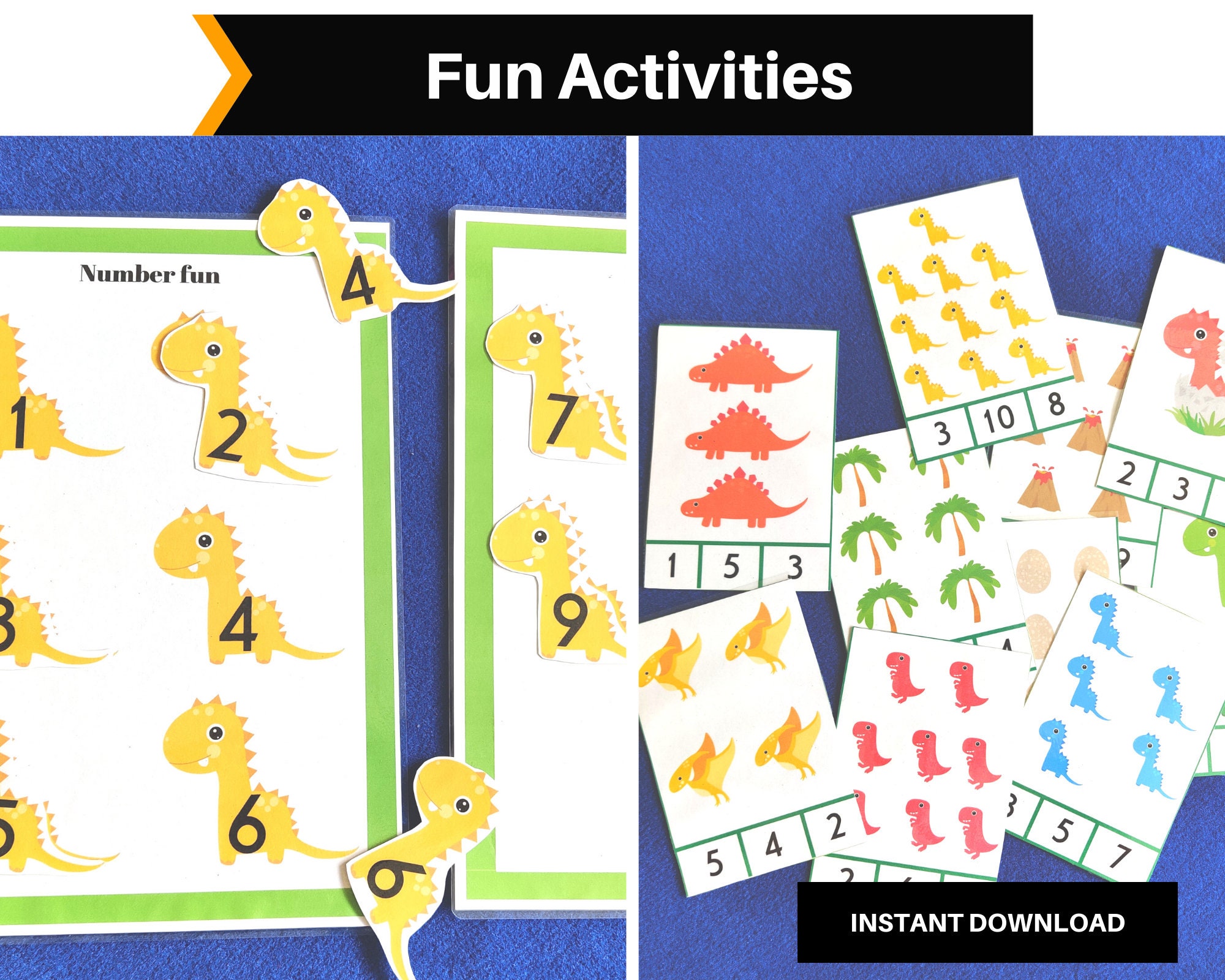 Dinosaur Busy Book, Printable Toddler Busy Book, Quiet Time Activity ...
