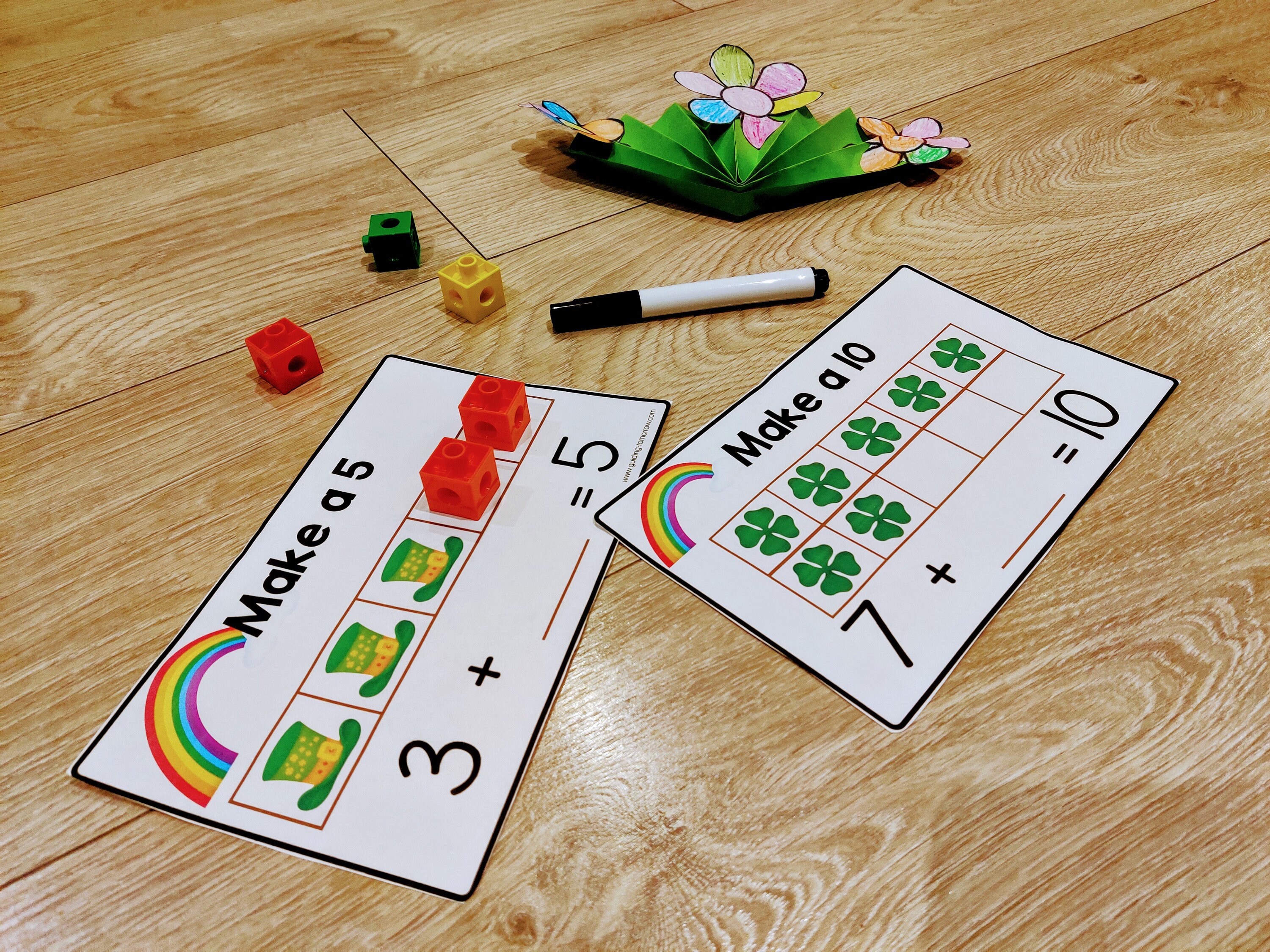 Preschool, Pre-k and K Math Task Cards for Addition to 5 and 10 | Saint ...