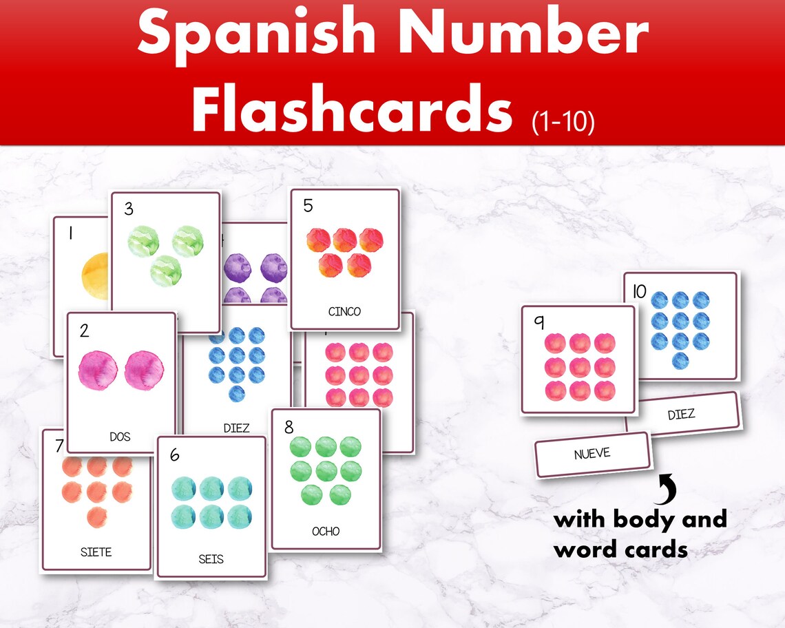 Spanish 3 Part Cards Montessori Flashcards Spanish Learn - Etsy