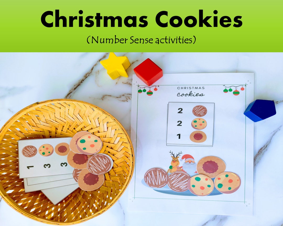Christmas Cookie Santa Game to Practice Number Sense and Counting ...
