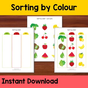 Toddler Busy Book Printable, Food Activity Book and Learning Folder ...