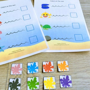 Color Matching Activity for Toddlers, Ocean Animals, Toddler Learning ...