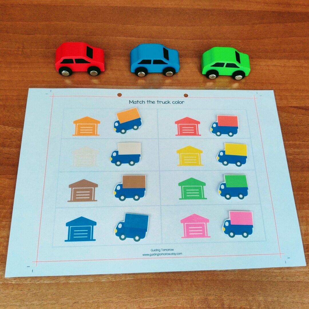 Toddler Busy Activity Book Printable Page, Color Matching Activity ...