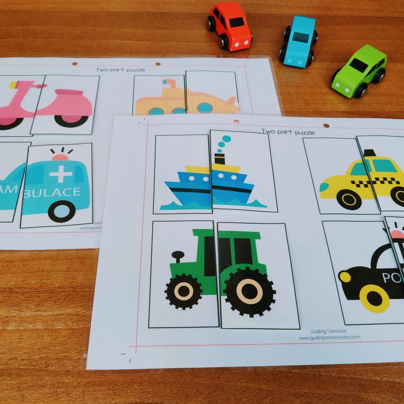 Toddler Busy Book Page, Printable Puzzle, Toddler Learning Binder, Busy ...