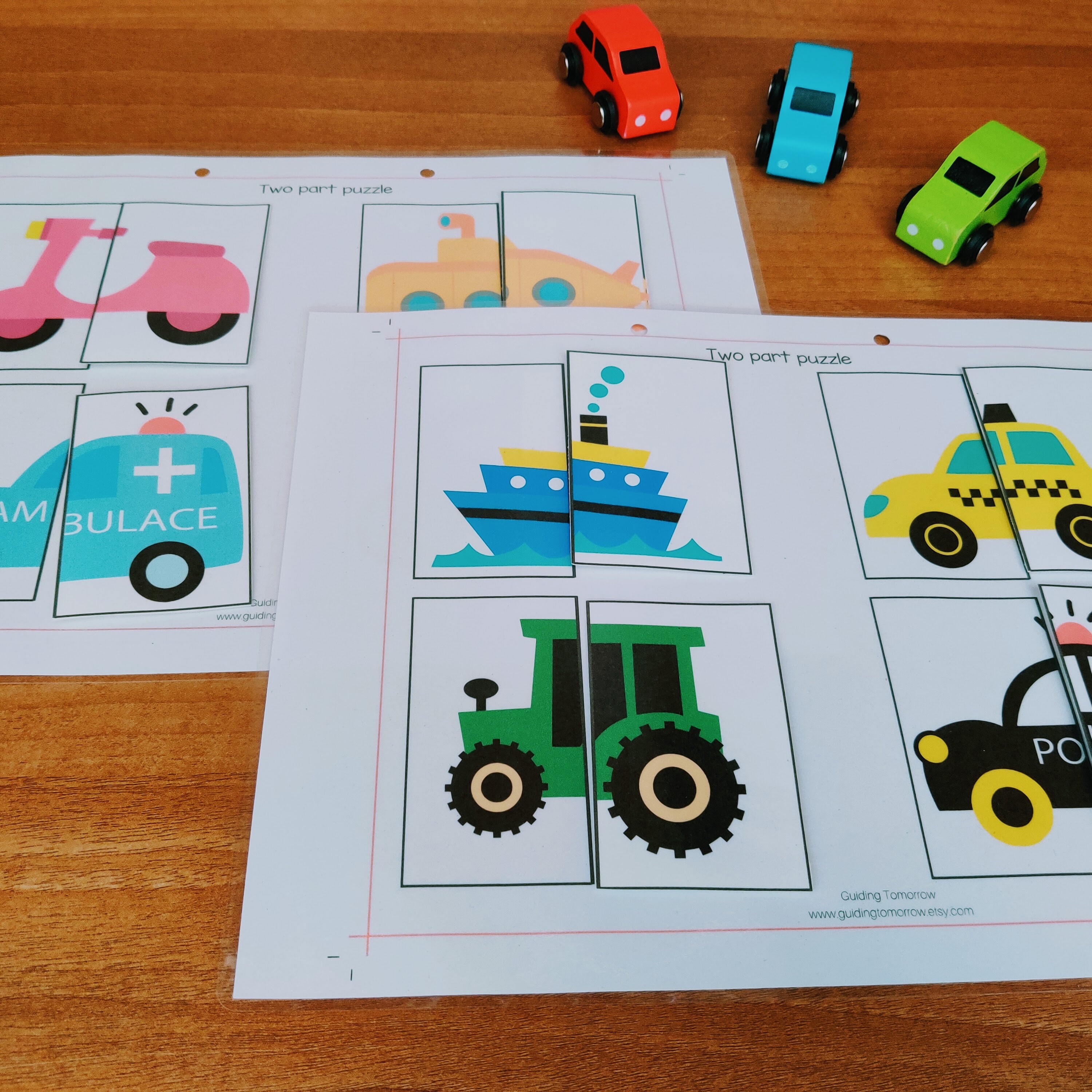 Toddler Busy Book Page, Printable Puzzle, Toddler Learning Binder, Busy ...