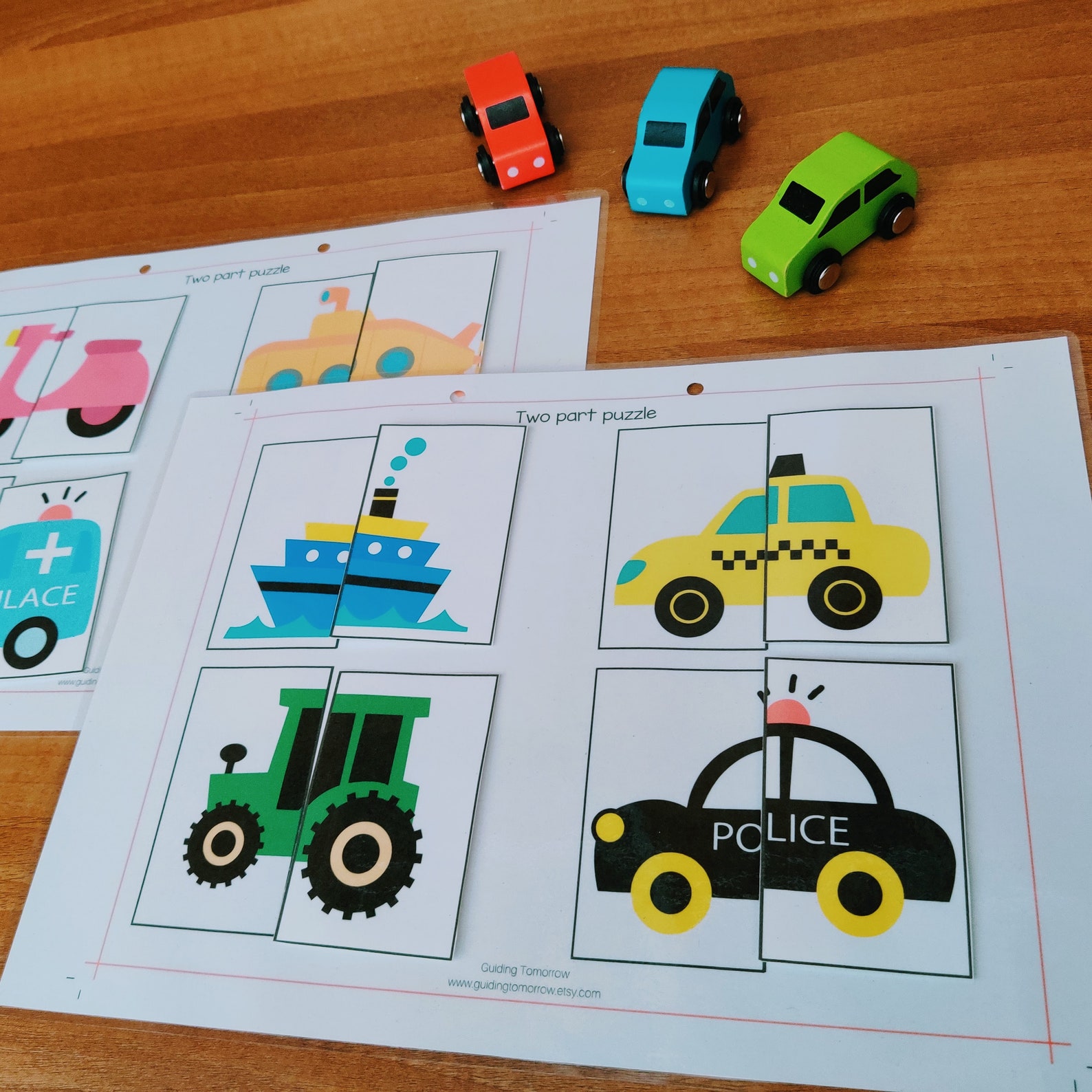 Toddler Busy Book Page, Printable Puzzle, Toddler Learning Binder, Busy ...