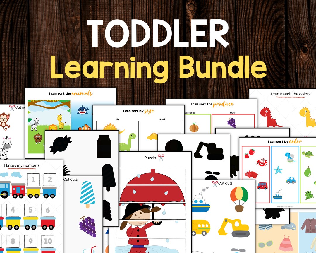 Printable Toddler Busy Book Bundle, Busy Book Toddler 1 Year Old, Busy ...