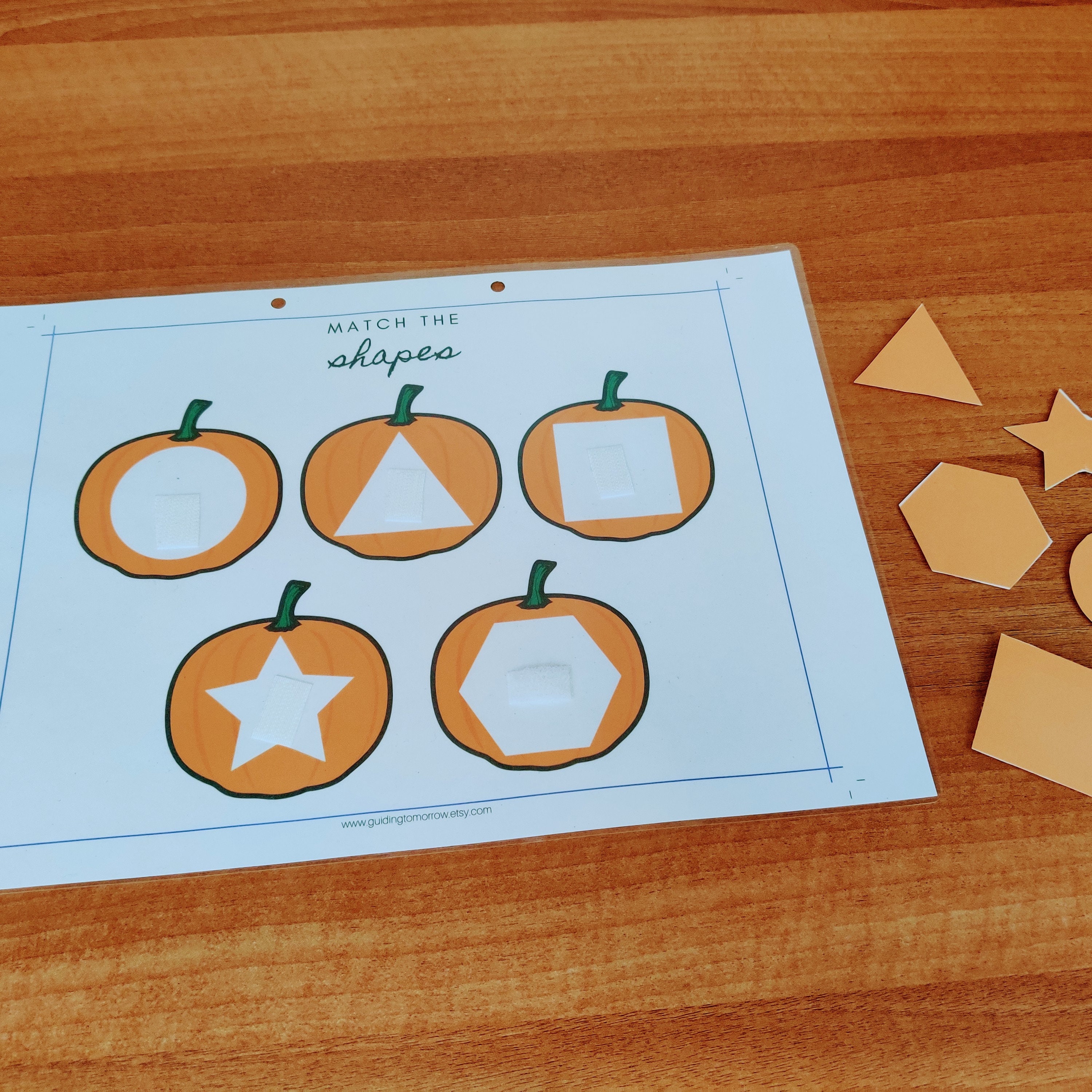 Shapes Matching Halloween Game, Toddler Activity Page, Printable Busy ...