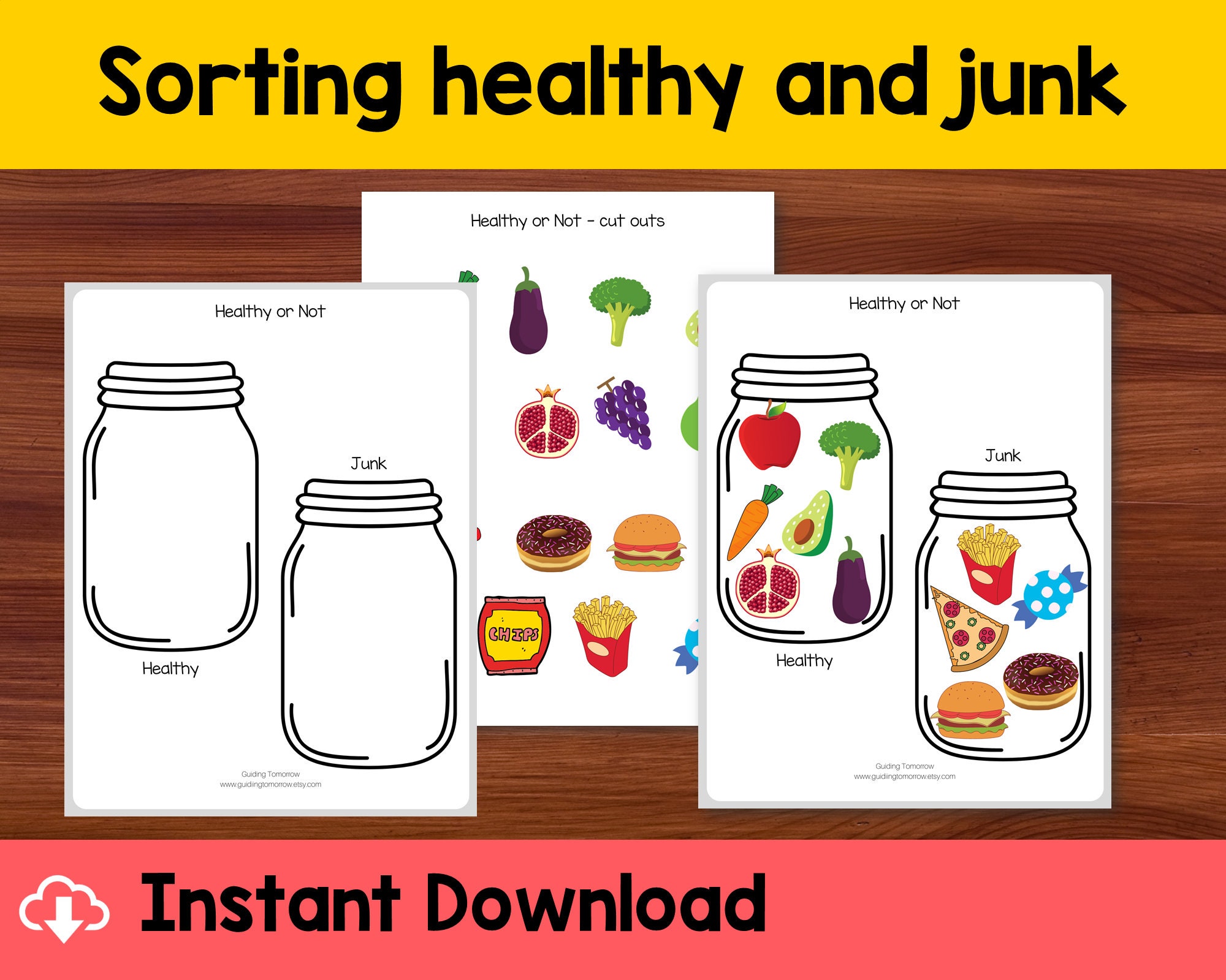 Toddler Busy Book Printable Food Activity Book and Learning - Etsy