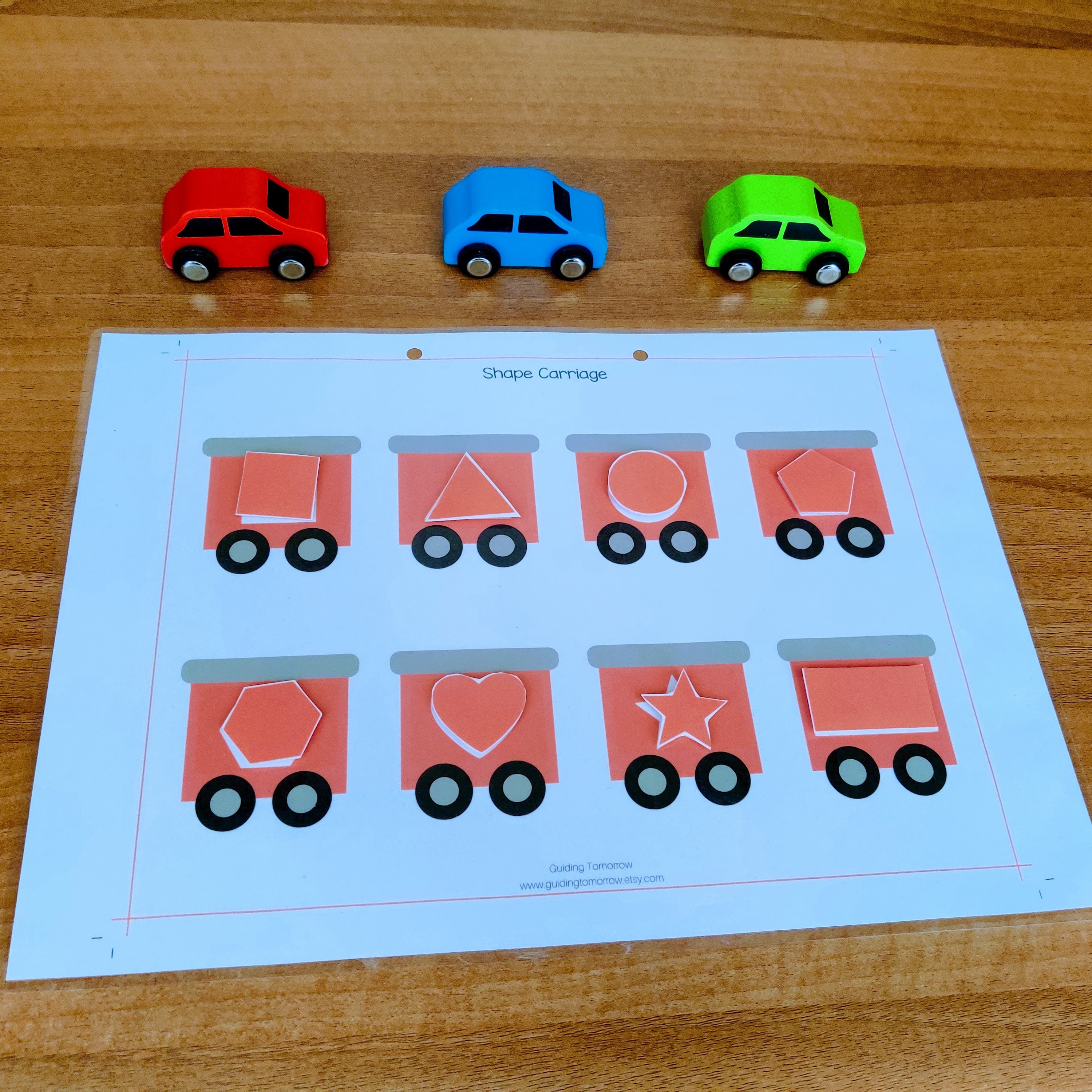 Shape Matching Activity, Printable Toddler Busy Book Page, Preschool ...