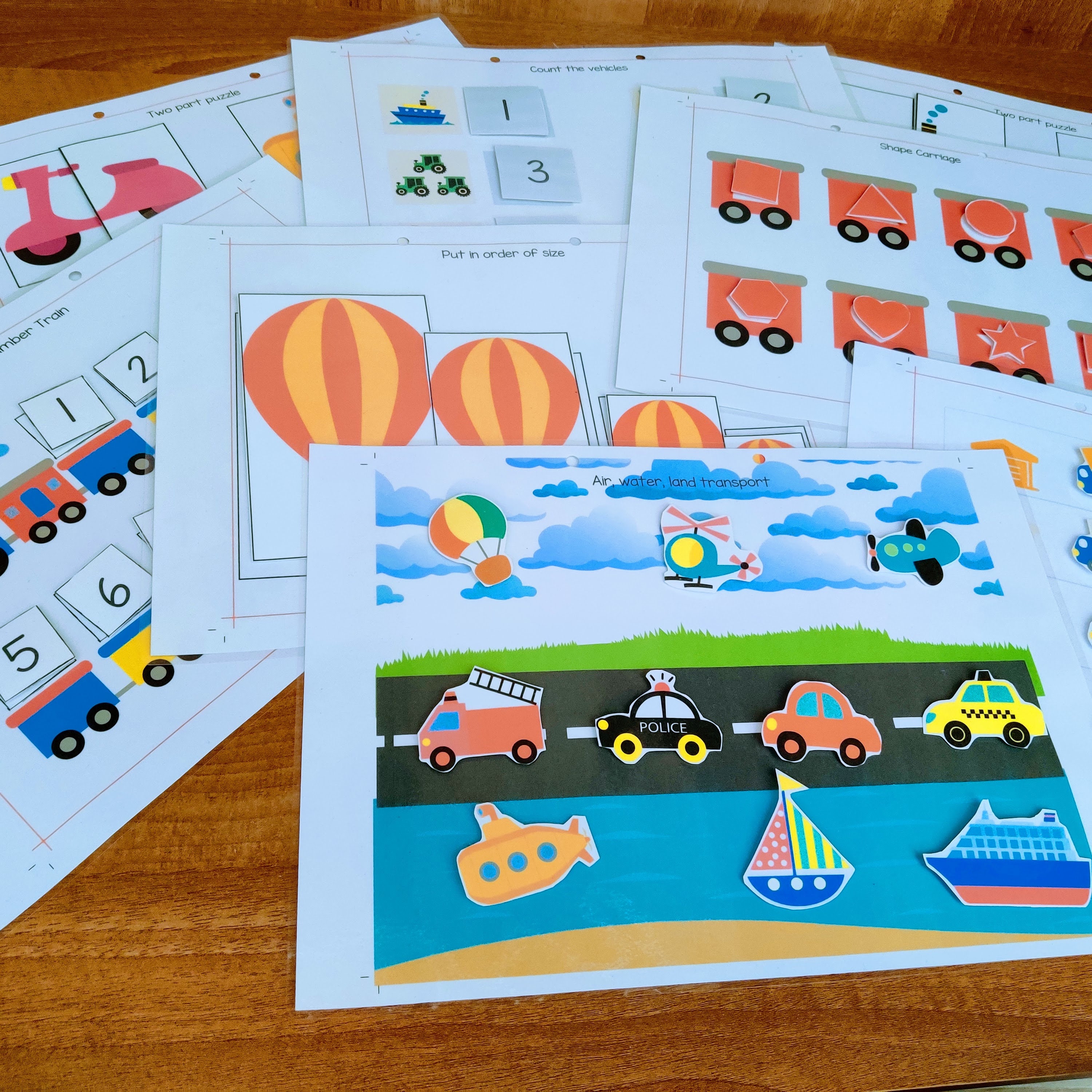 Things That Go Transport Busy Book, Printable Toddler Busy Book ...