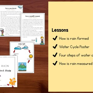 Rain and Water Cycle Kindergarten Curriculum, Science Homeschool Lesson ...