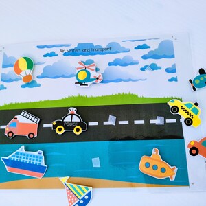 Transportation Modes, Toddler Busy Book Page, Toddler Learning Binder ...