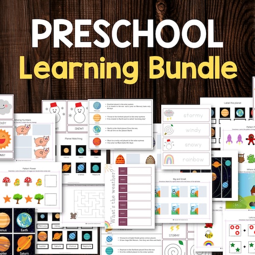 Preschool Learning Binder Printable Toddler Busy Book Quiet - Etsy