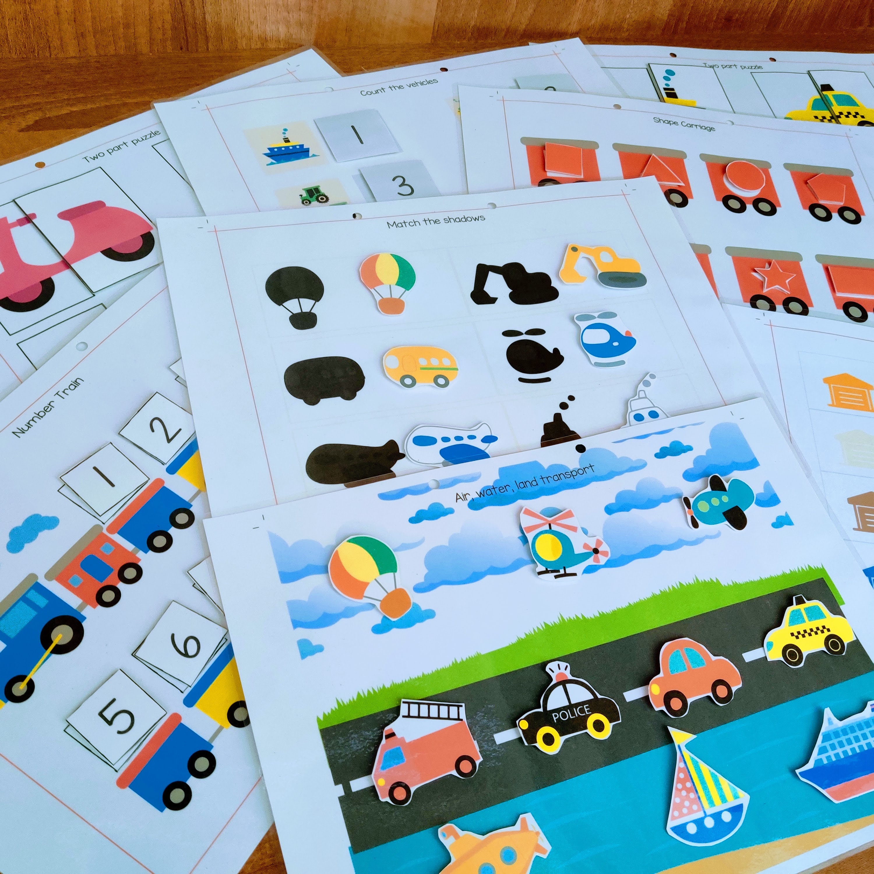 Things That Go Transport Busy Book, Printable Toddler Busy Book ...