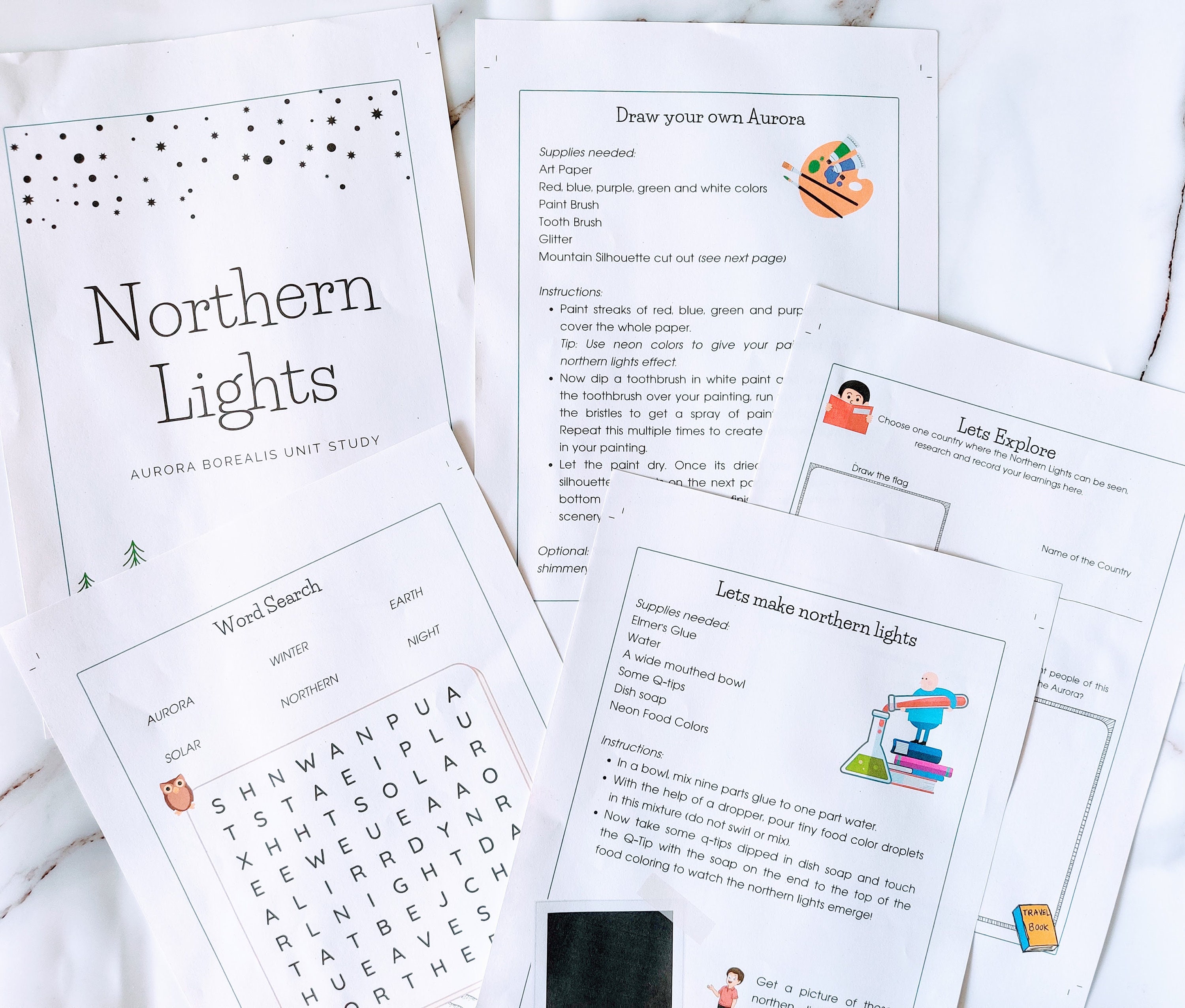 Northern Lights Nature and Science Unit Study for Homeschool ...