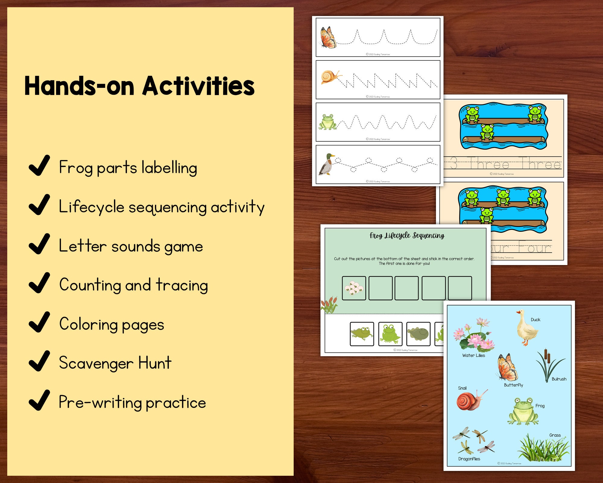 Kindergarten Homeschool Curriculum Pond Life Unit Science Activity ...