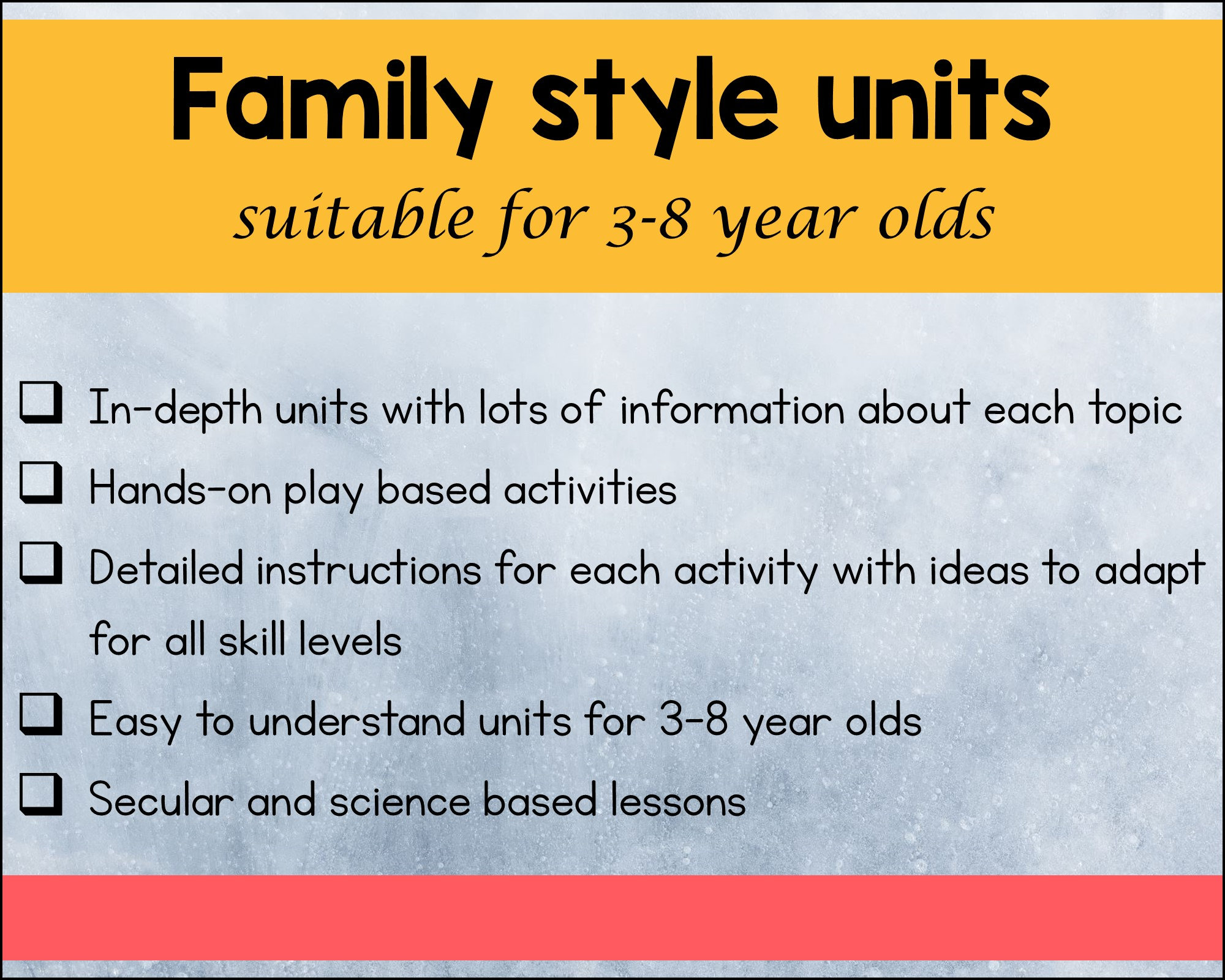 Kindergarten Homeschool Curriculum First Grade Homeschool Science Unit ...