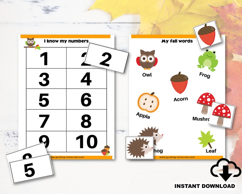 Fall Autumn Toddler Busy Book Printable, Busy Binder Learning Folder ...