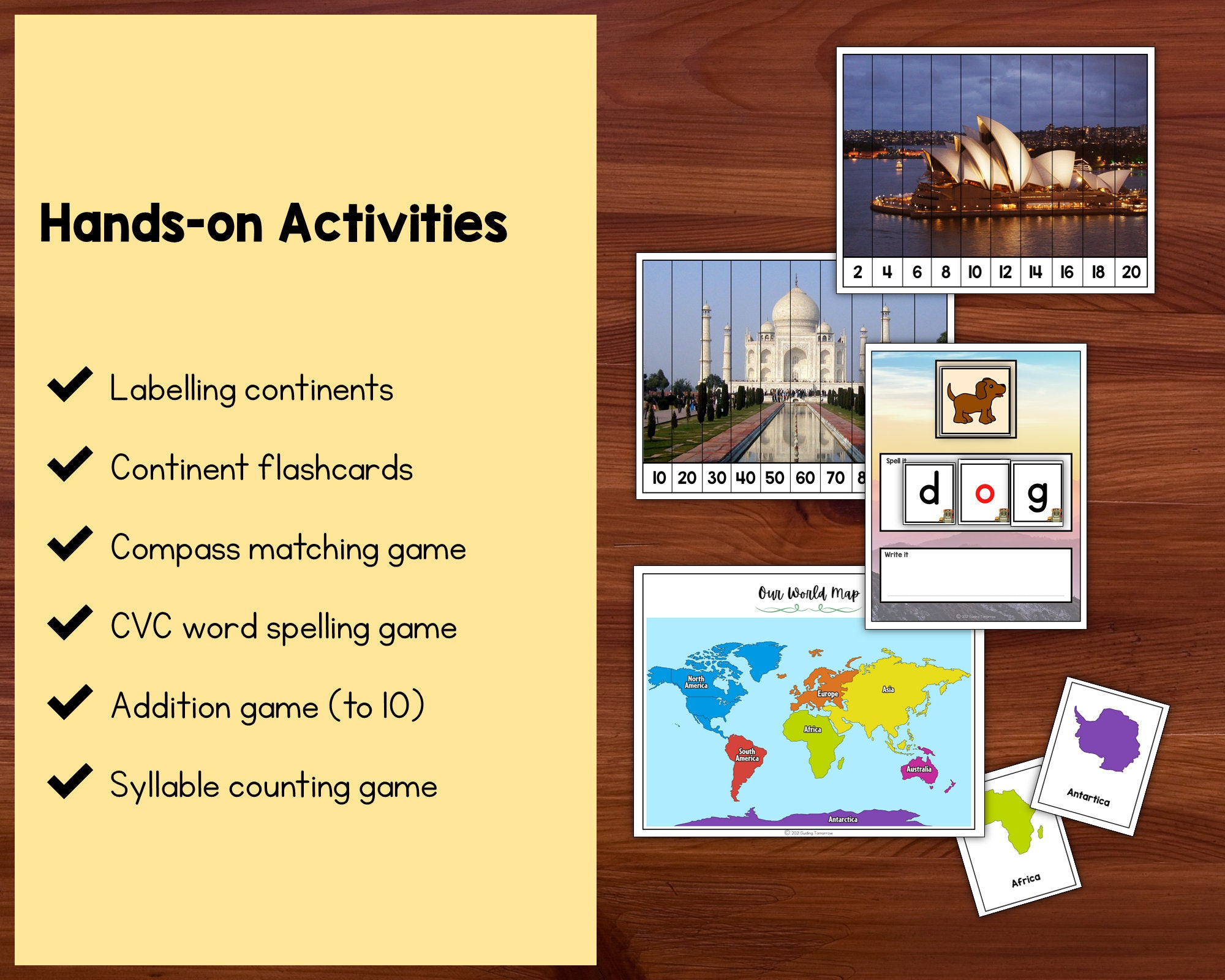 Our World Unit Study, Seven Continents and World Landmarks, Homeschool ...