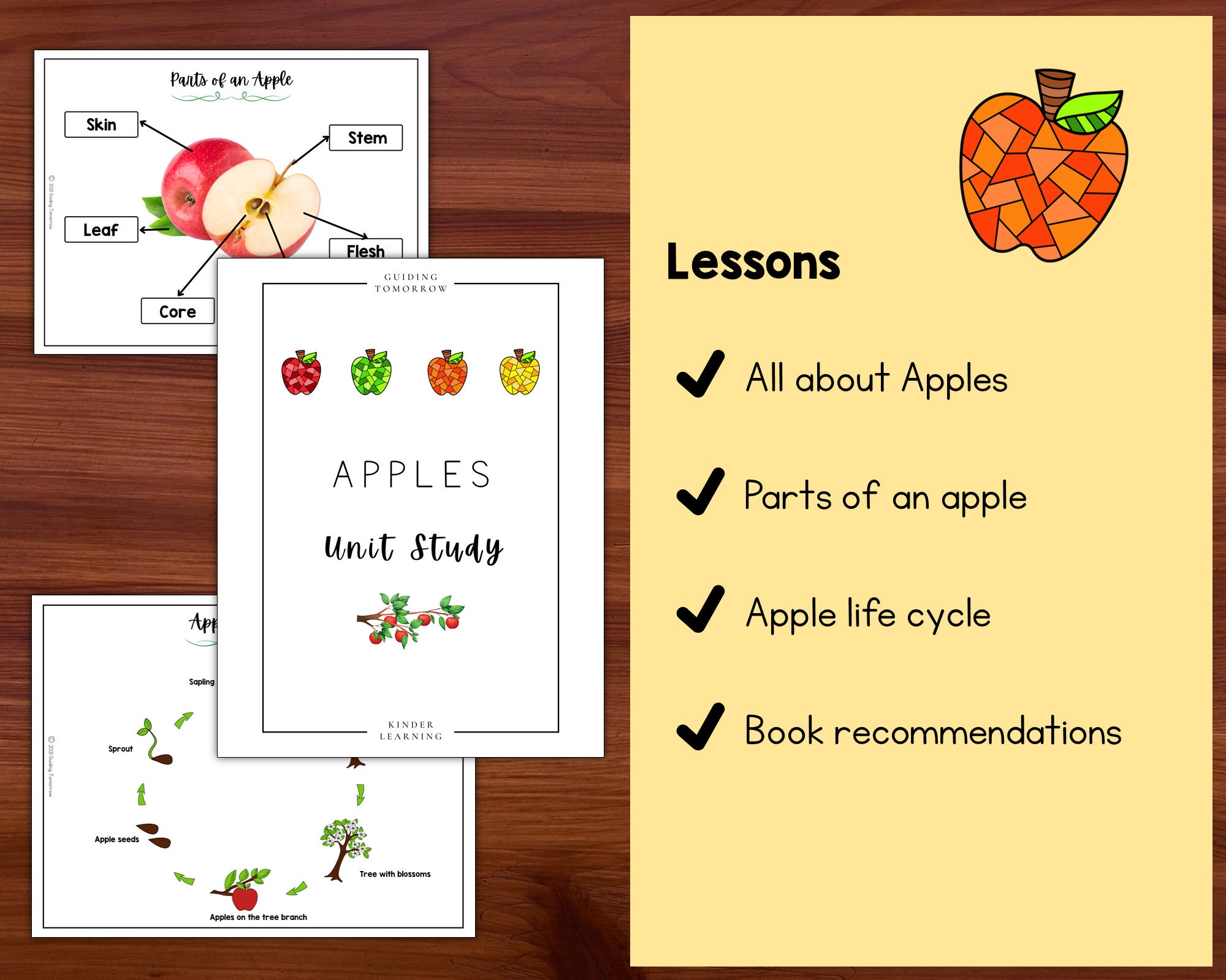 Apples Unit Study, Parts of Apple, Apple Life Cycle, Homeschool ...