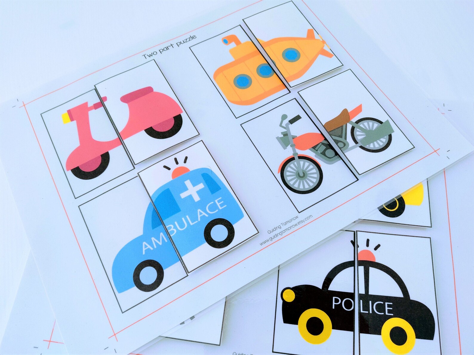 Toddler Busy Book Page, Printable Puzzle, Toddler Learning Binder, Busy ...