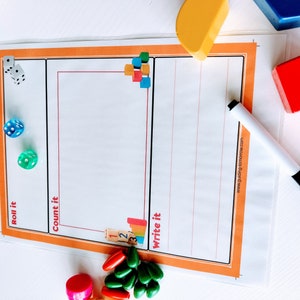 Counting Dice Game Printable, Math Activity, Homeschool Worksheet ...