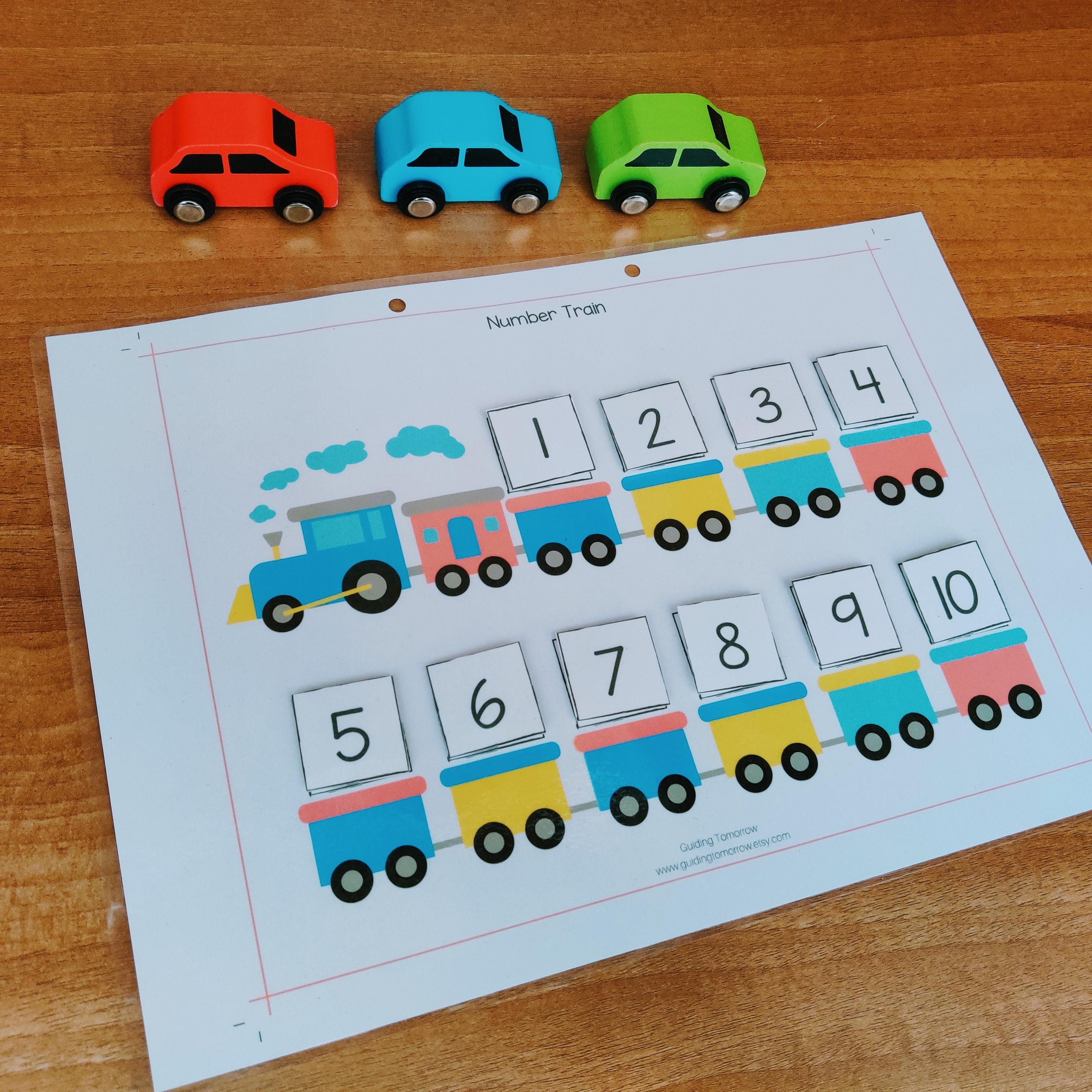 Toddler Busy Book Page, Things That Go Number Recognition, Toddler ...