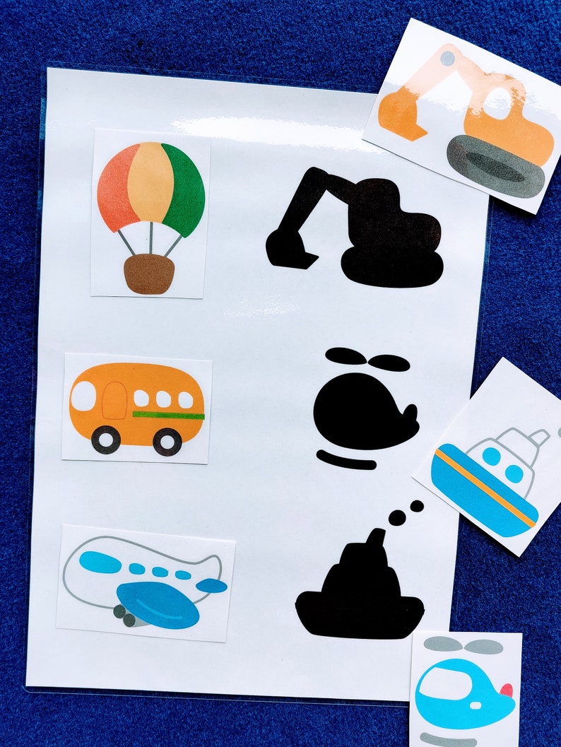 Printable Toddler Activities for Shadow Matching, Toddler Busy Book ...