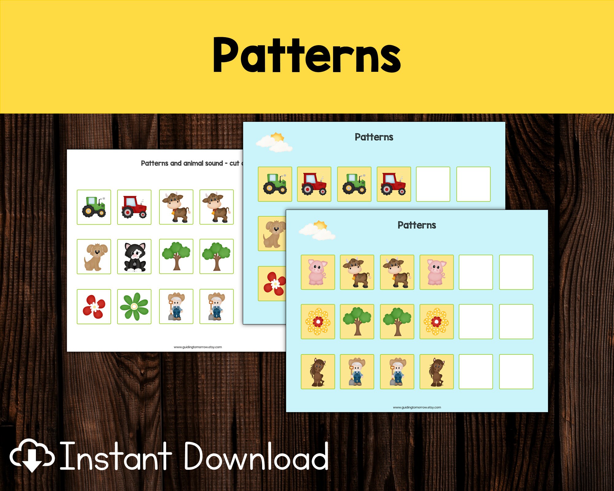 Farm Busy Book Printable Learning Busy Binder for Toddler 2 Year Old ...