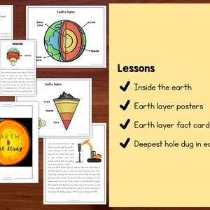 Earth Anatomy and Earth Layers Unit Study, Printable Homeschool Lesson ...