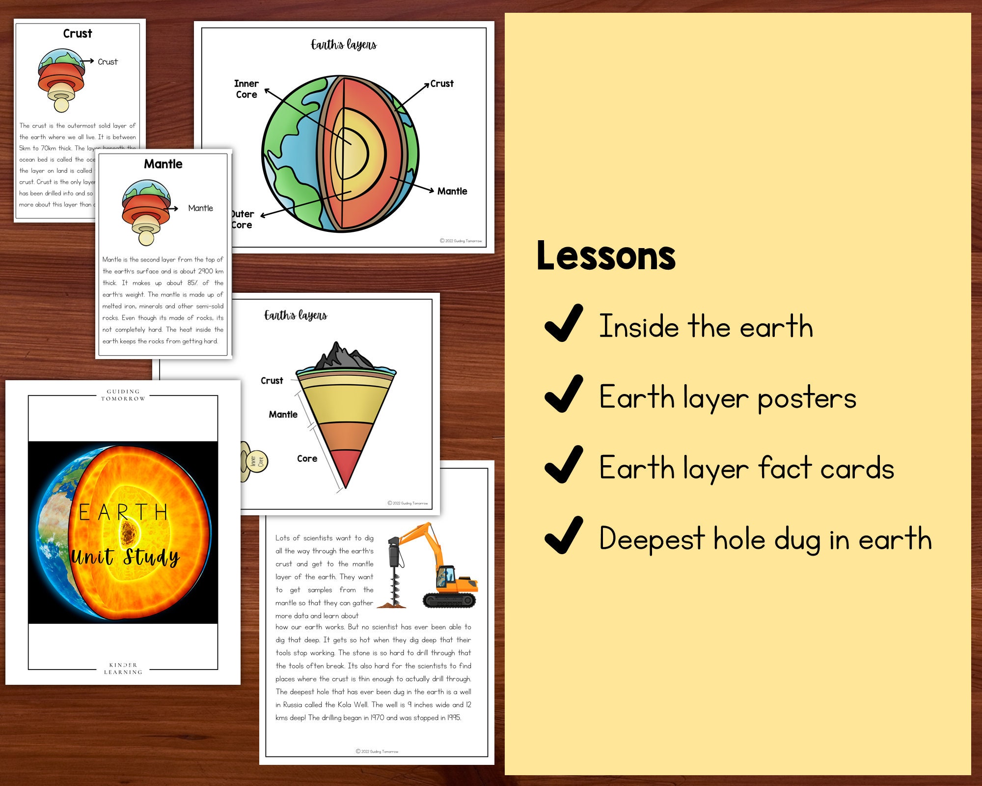 Earth Anatomy and Earth Layers Unit Study, Printable Homeschool Lesson ...