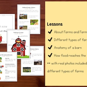 Farm Kindergarten Homeschool Lesson, Farm to Table Unit Study, Spring ...