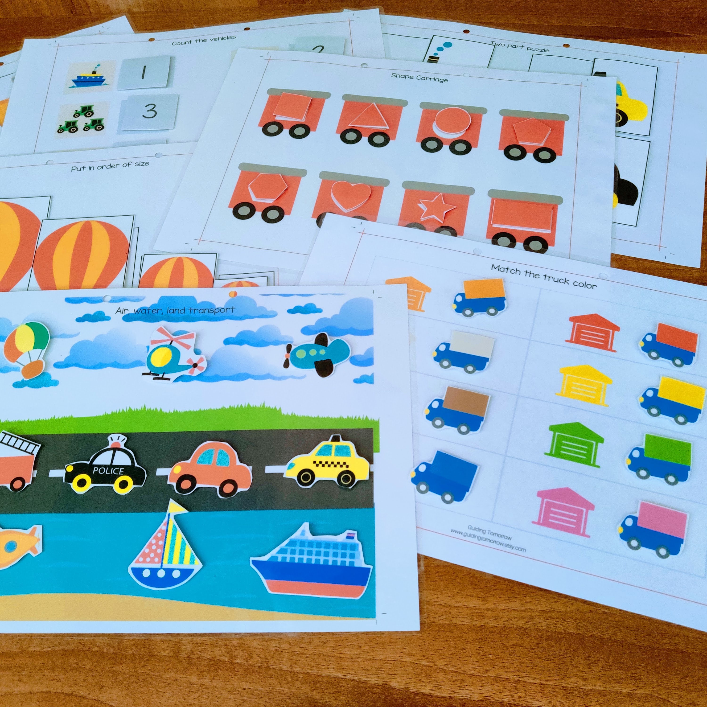 Things That Go Transport Busy Book, Printable Toddler Busy Book ...