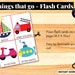 Things That Go Flashcards, Printable Preschool Flash Cards, Toddler ...