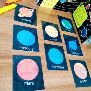 Solar System Flash Cards, Planet Flashcards, Science Flashcards for ...