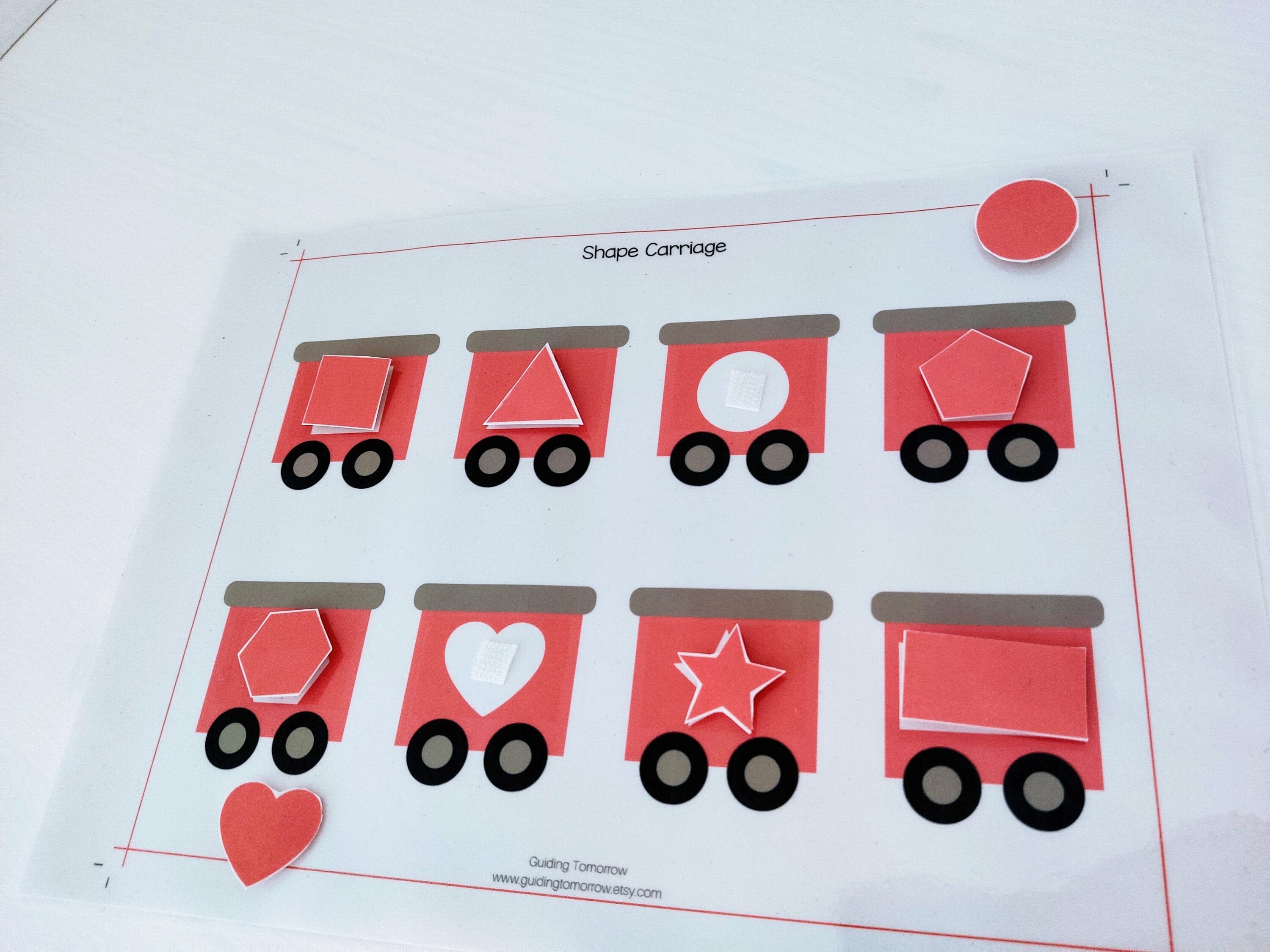 Shape Matching Activity, Printable Toddler Busy Book Page, Preschool ...