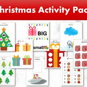 Christmas Activity Pack | Busy Book | Toddler Learning Binder ...