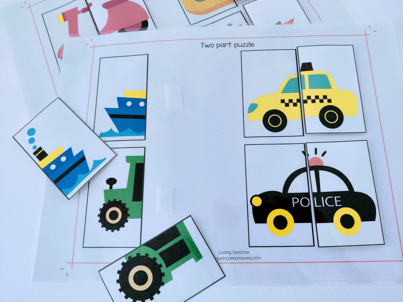 Toddler Busy Book Page, Printable Puzzle, Toddler Learning Binder, Busy ...