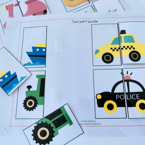 Toddler Busy Book Page, Printable Puzzle, Toddler Learning Binder, Busy ...