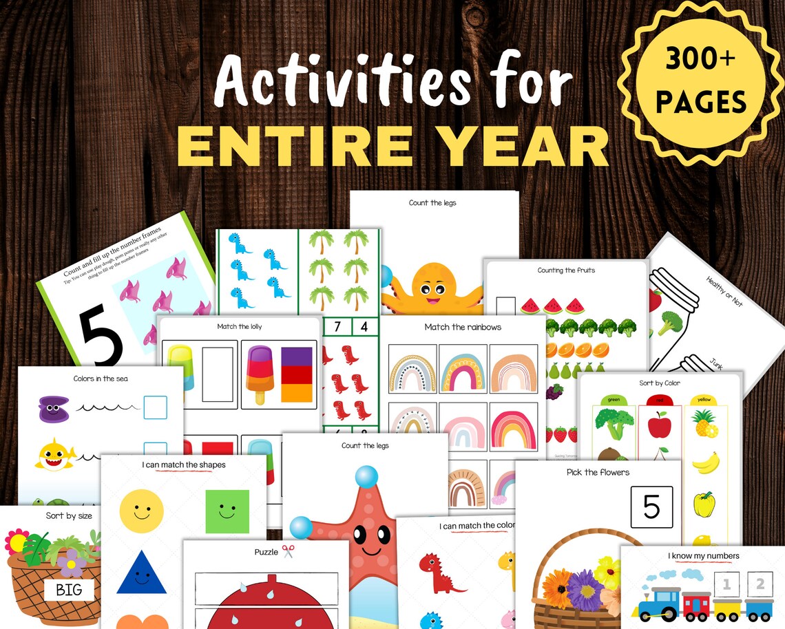 Busy Books for Toddlers Busy Book Printable Worksheets Set | Etsy