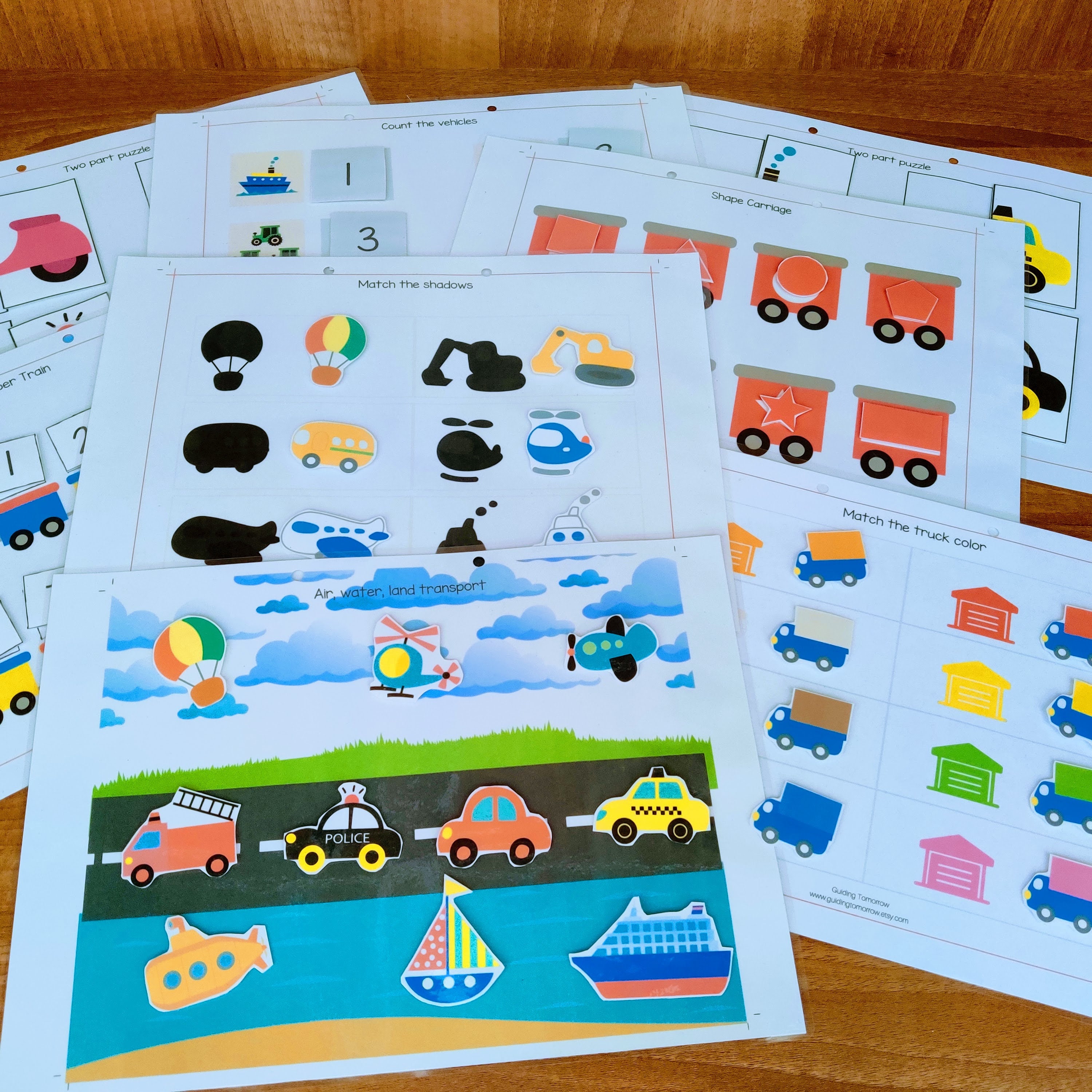 Things That Go Transport Busy Book, Printable Toddler Busy Book ...