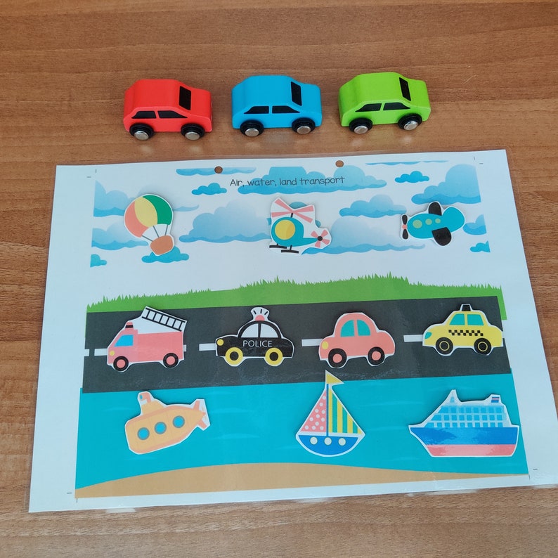 Transportation Modes, Toddler Busy Book Page, Toddler Learning Binder ...