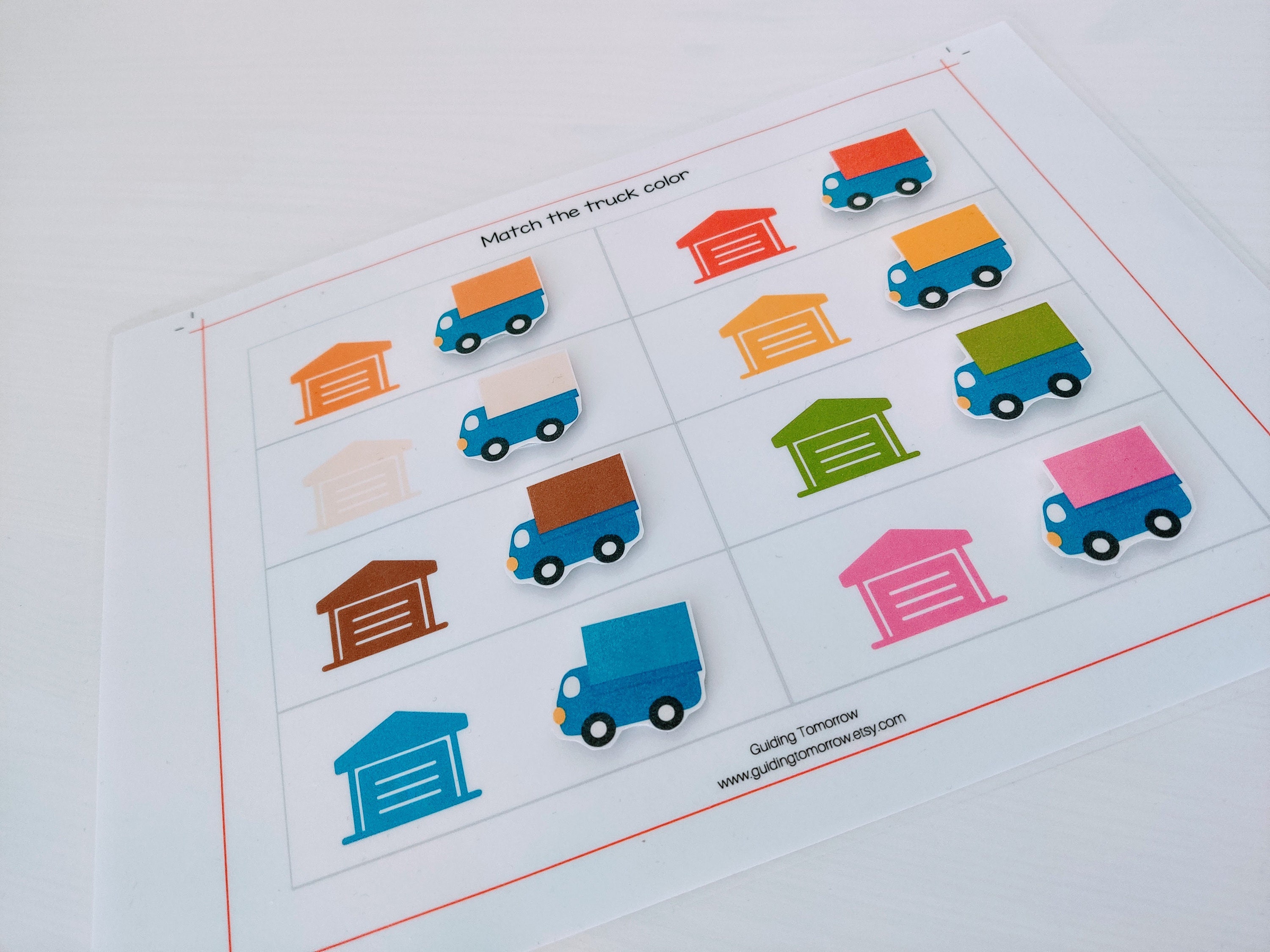 Toddler Busy Activity Book Printable Page, Color Matching Activity ...