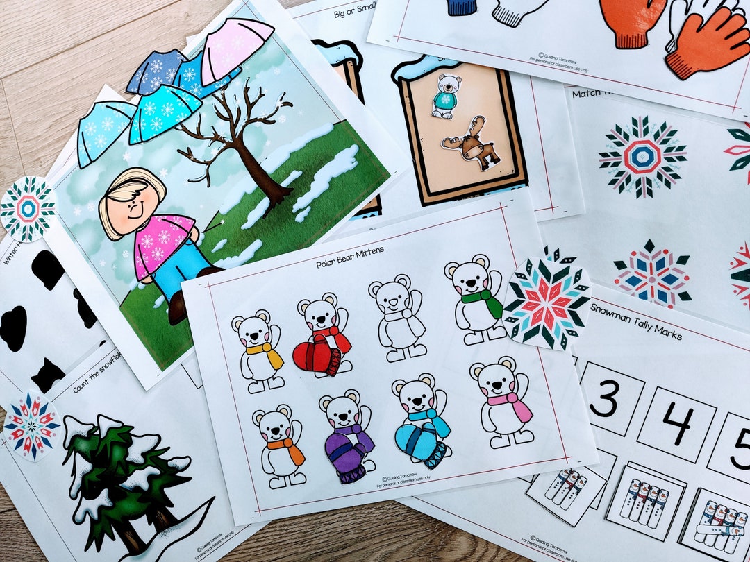Winter Busy Book Toddler Printable | Winter Learning Binder | Winter ...
