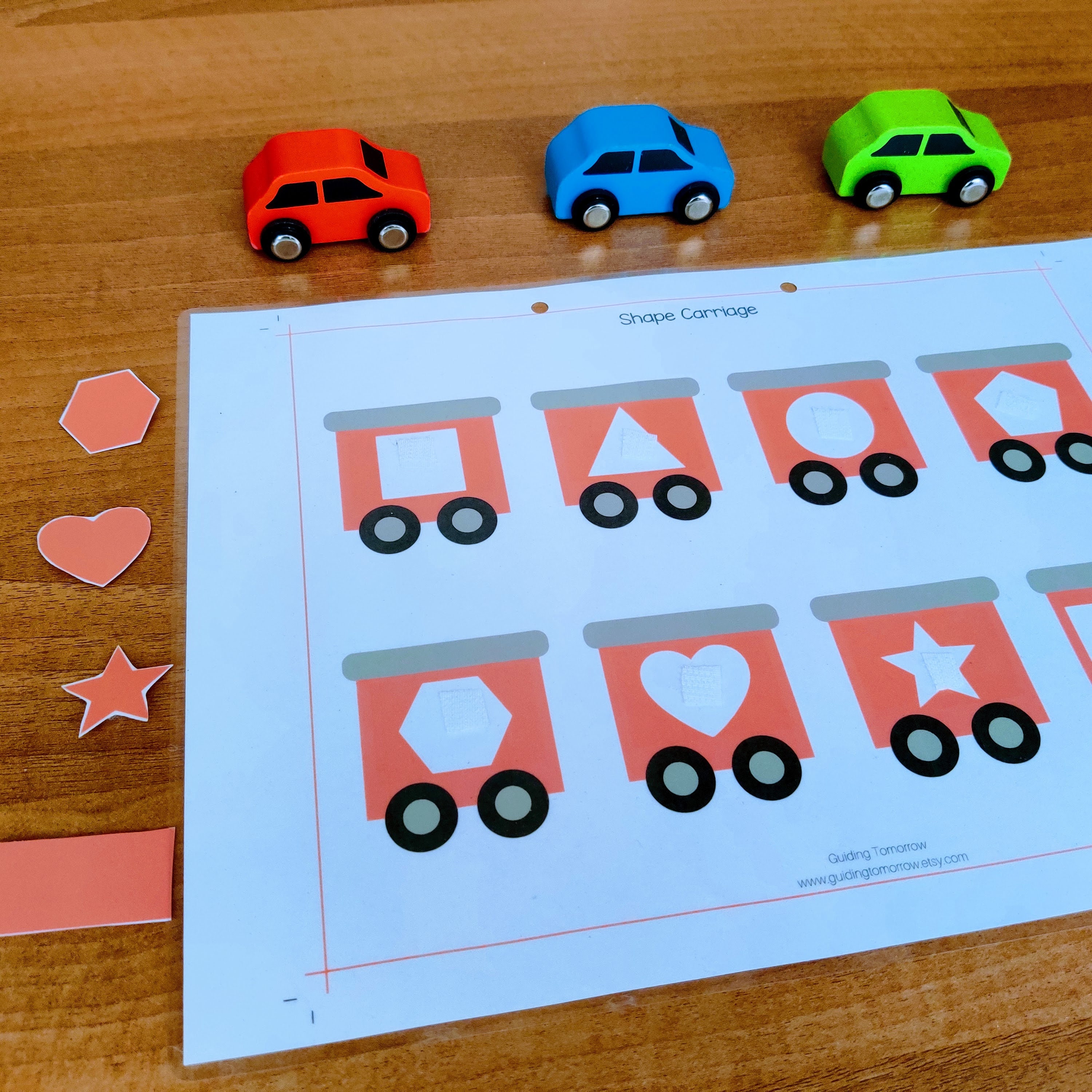 Shape Matching Activity, Printable Toddler Busy Book Page, Preschool ...