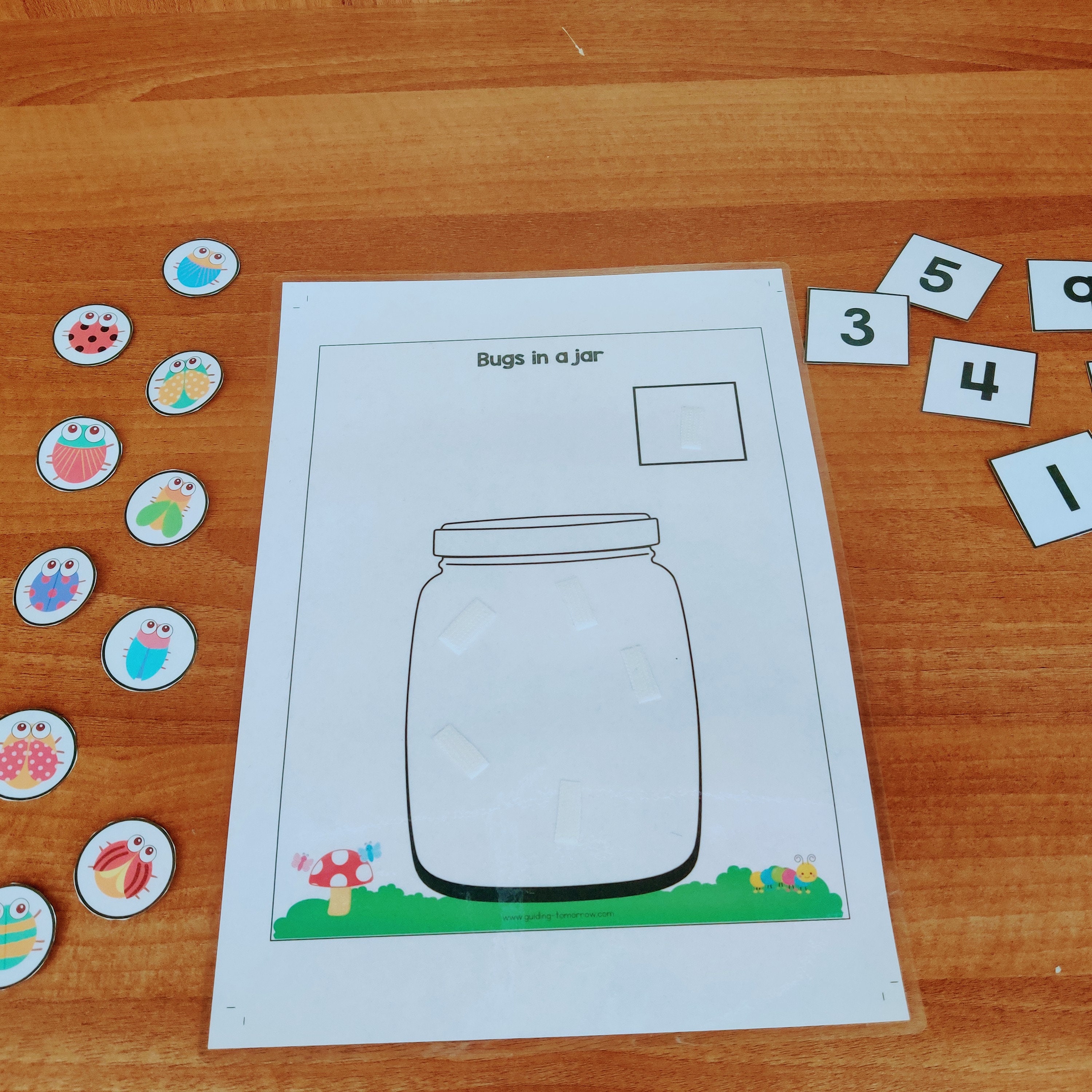 Learning Numbers Toddler Worksheet, Printable Busy Book Page, Preschool ...