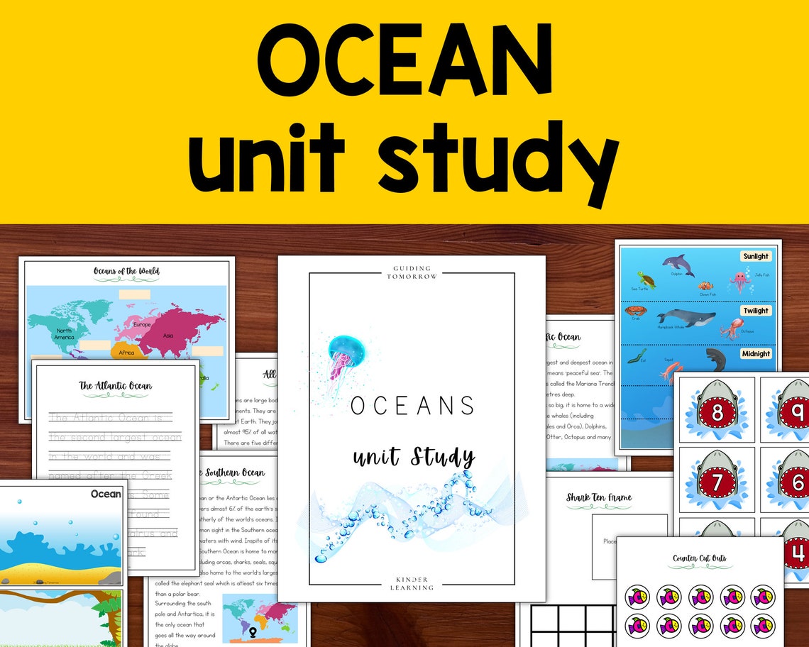 Oceans of the World Unit Study Ocean Zones Poster Homeschool - Etsy