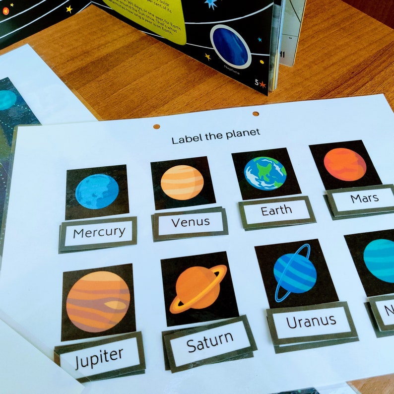 Solar System Busy Book, Planets Busy Binder, Preschool Science ...